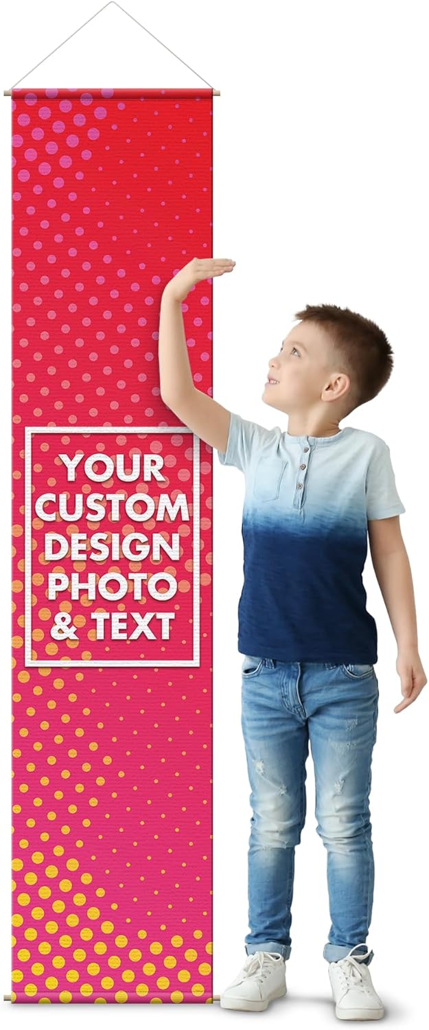 Amazon.com: Height Growth Chart for Kids By MAVIS PRINT I Banner Growth ...