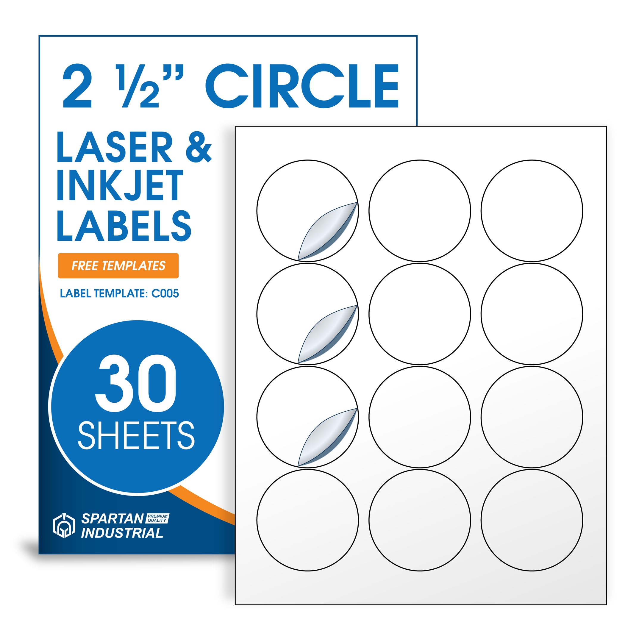 Amazon.com : Spartan Industrial Printable Laser and Inkjet Labels - 2.5 ...