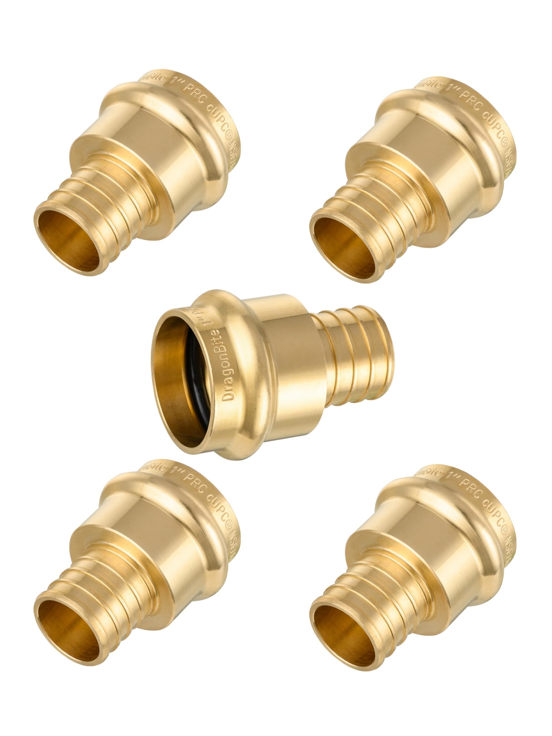 Snapklik.com : (Pack Of 5) 1-inch Press X 1-inch PEX Crimp Coupling ...