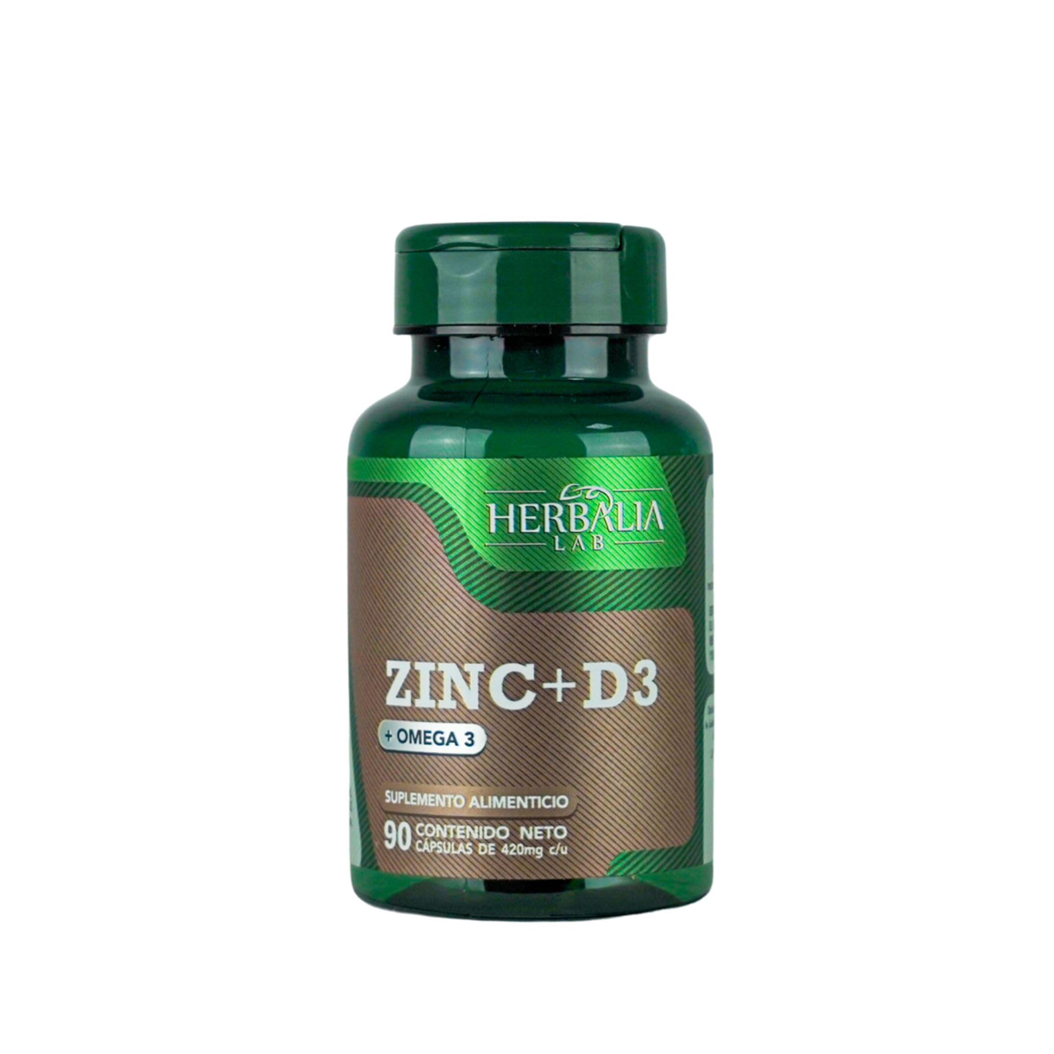 Zinc con Vitamina D3 Reforzado con Omega 3 - Fórmula Avanzada de Zinc ...