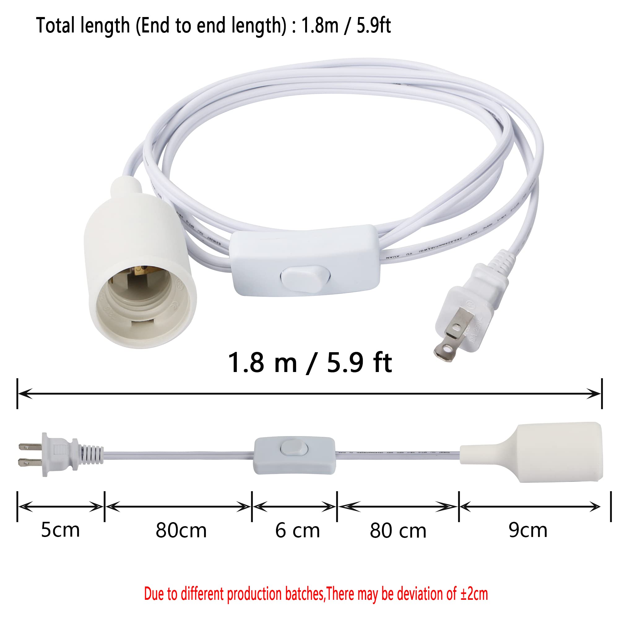 Corded Light Sockets Specs