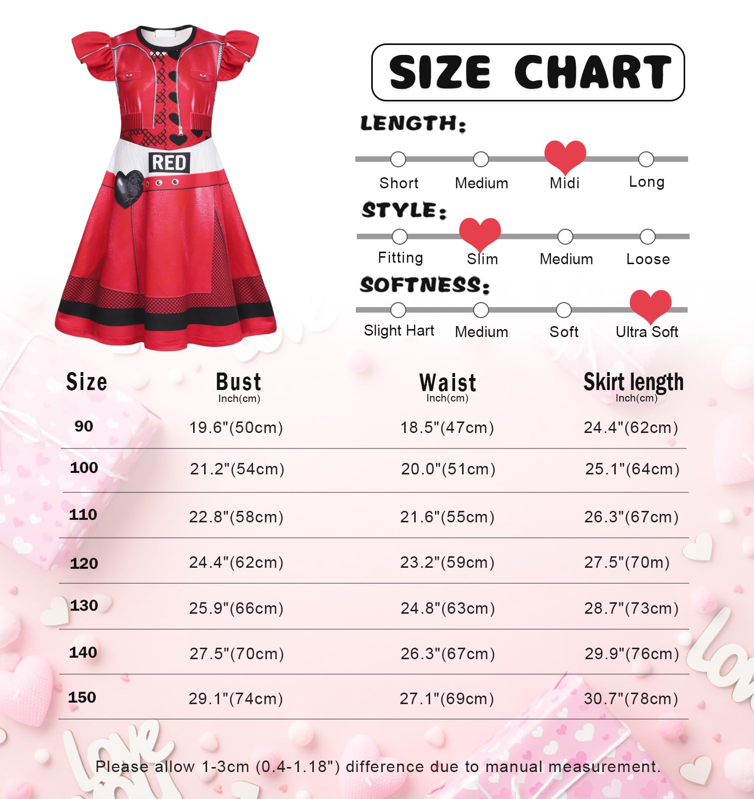 Berich Red Descendants Costume Dress for Girls Descendants Dressing up ...