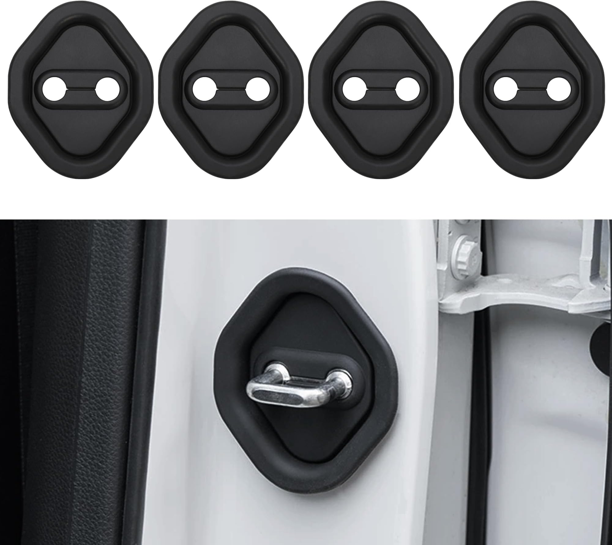 Amazon.com: TOMALL 4pcs Car Door Lock Latches Cover Compatible with ...