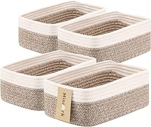 Amazon.com: MiniArk Small Storage Baskets for Organizing | Closet ...
