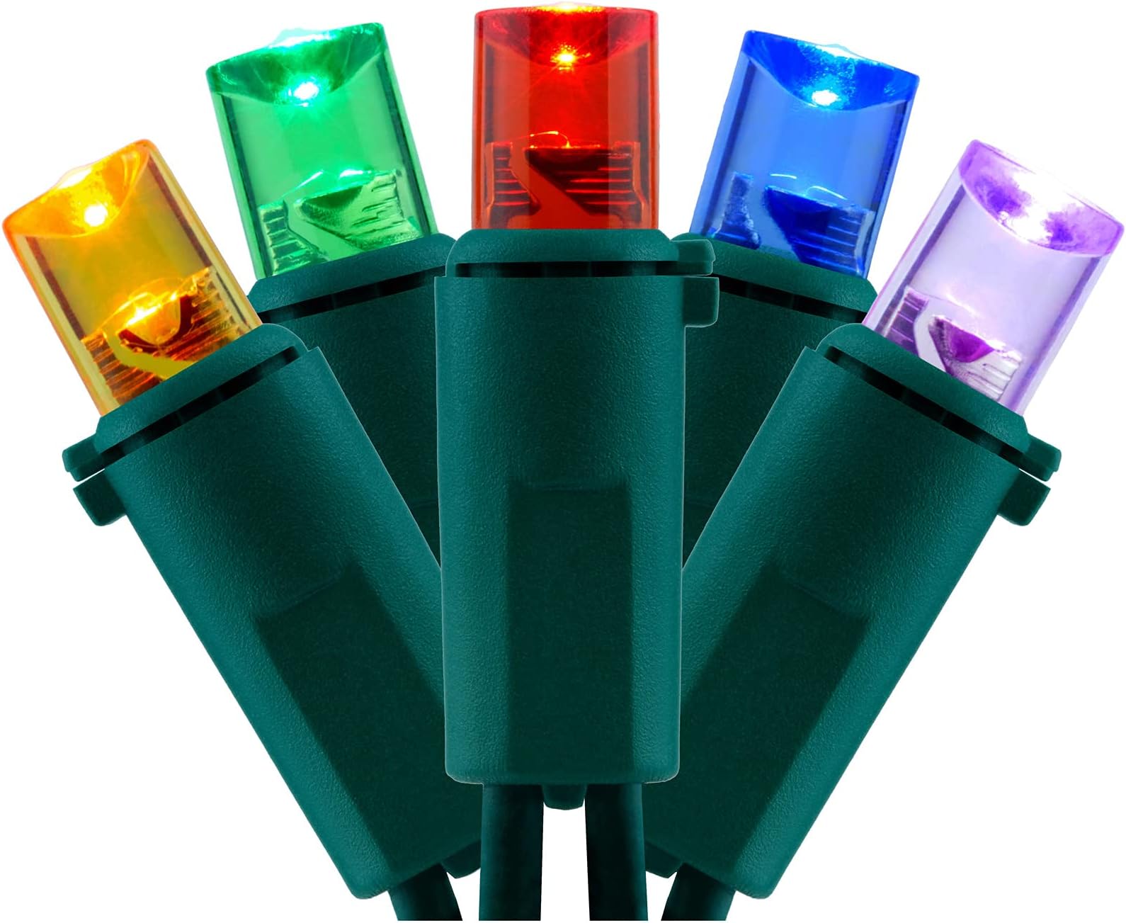 Amazon.com : 50 Count 5MM Wide Angle Led Christmas Lights Set,Outdoor ...
