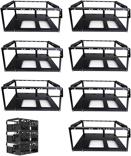 Amazon.com: DIY Computer Case PC Frame Desktop Chassis Stackable Rack ...