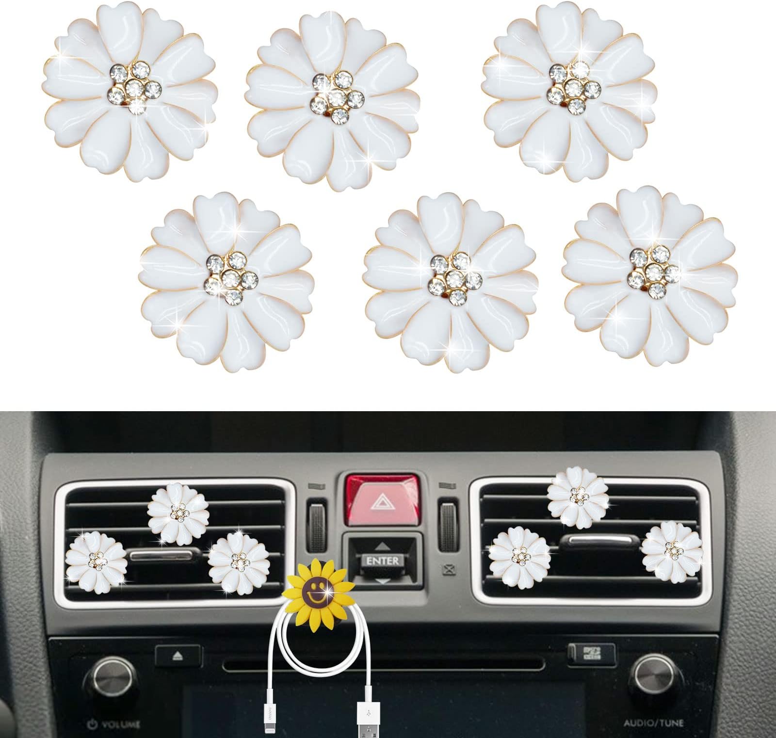Amazon.com: 4 Pcs Cloud Air Vent Clips, Cute Cloud Car Air Fresheners ...