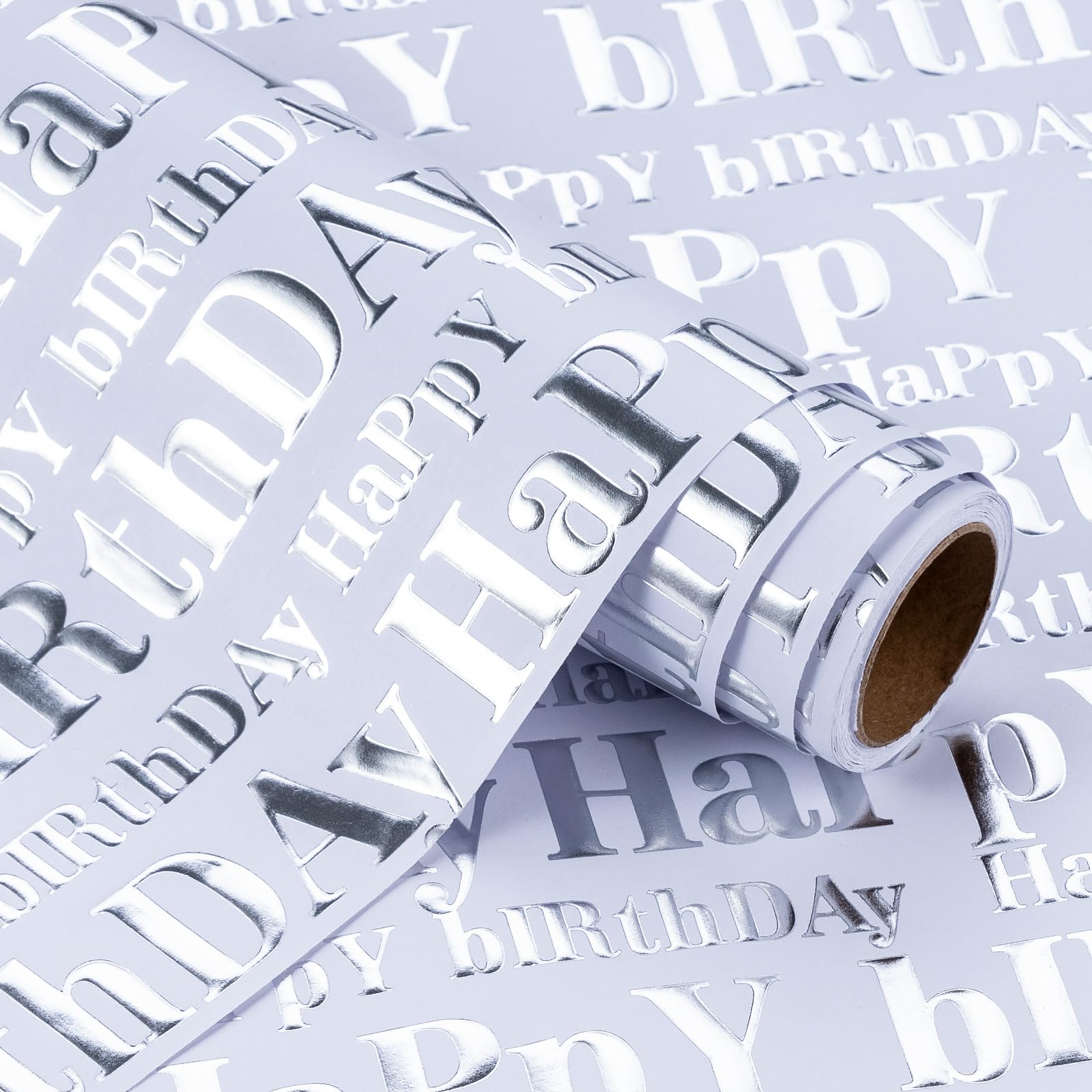 Amazon.com: WRAPAHOLIC 3D Kraft Birthday Wrapping Paper Roll - Mini ...