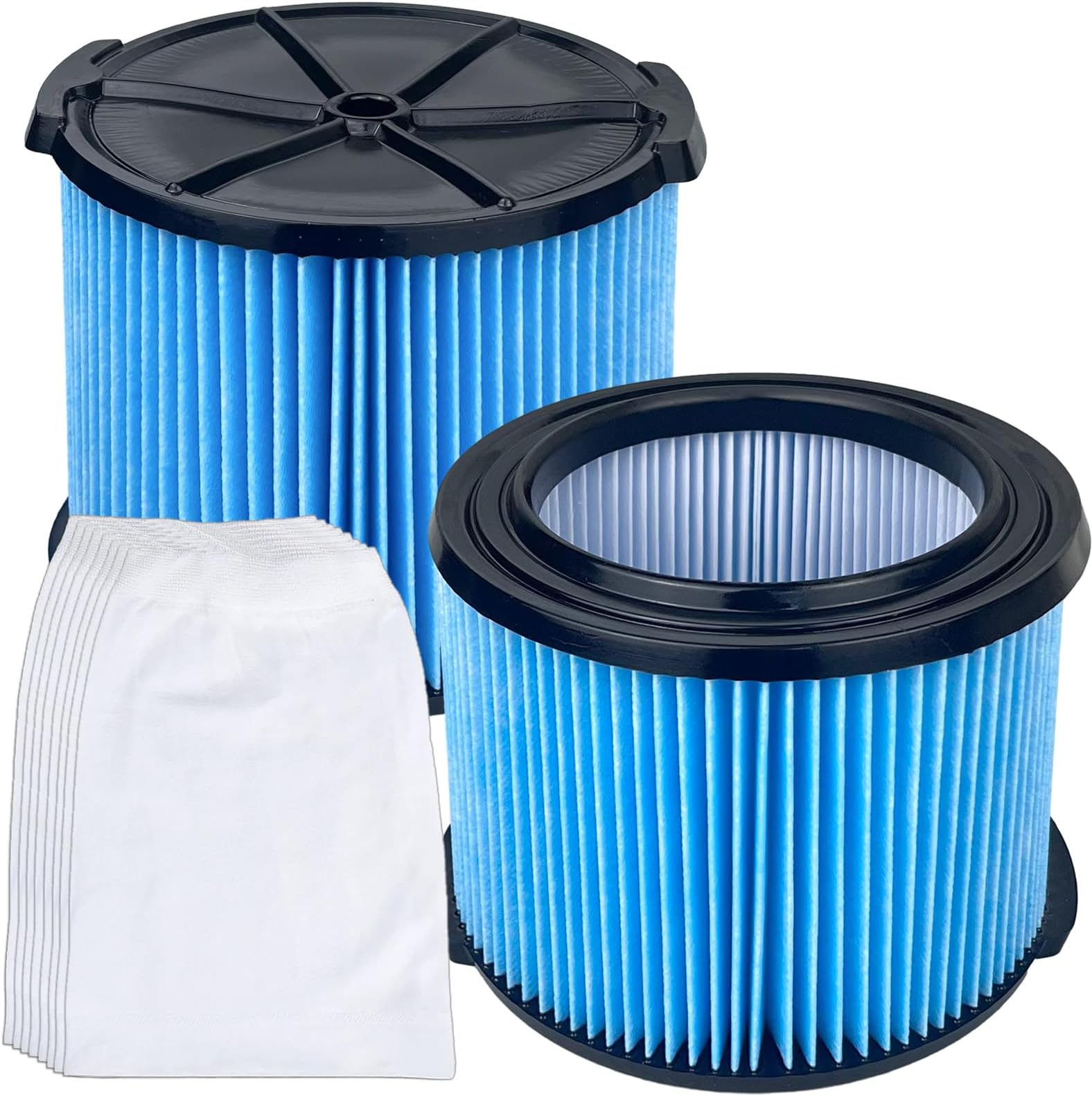 Zibopon VF3500 Shop Vac Filters Compatible with Ridgid 3-4.5 Gallon Wet ...