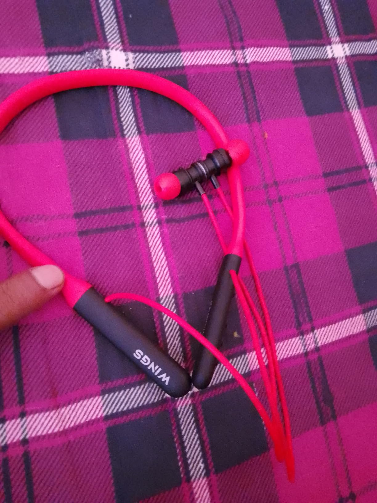 Wings Phantom 110 Neckband in Ear with ENC Mic,Dual Pairing, 20 hrs ...