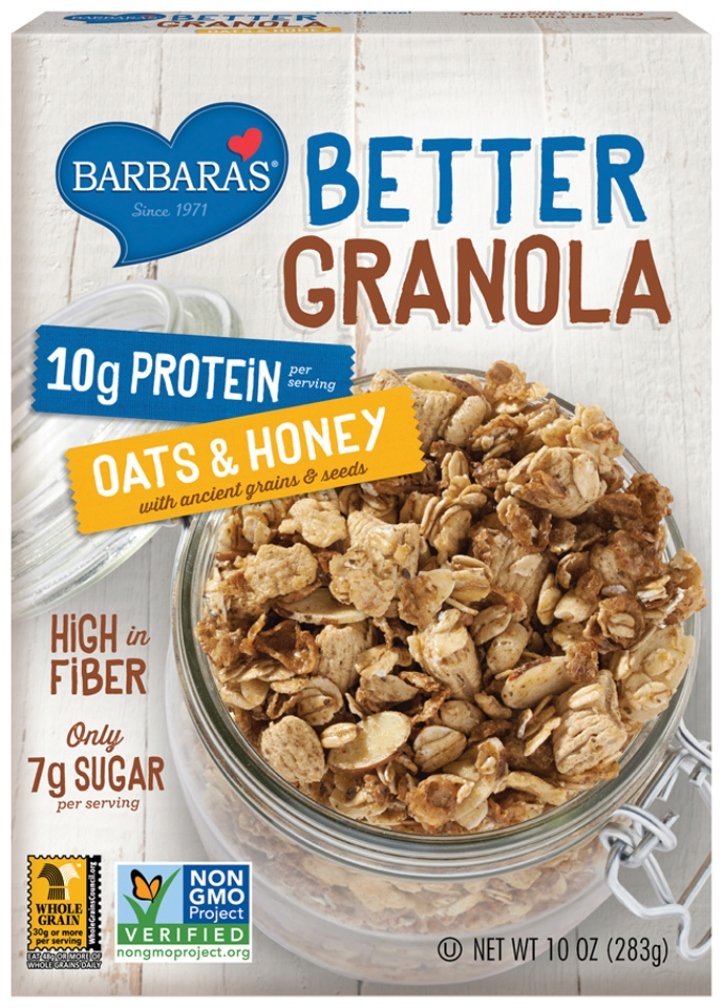 Amazon.com : Barbara's Bakery Better Granola, Oats & Honey, 10 Ounce ...