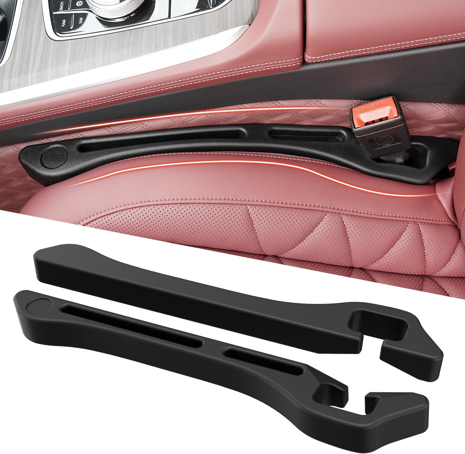 Amazon.com: KOVSPO Car Seat Gap Filler, 2 PCS Car Gap Filler Organizer ...