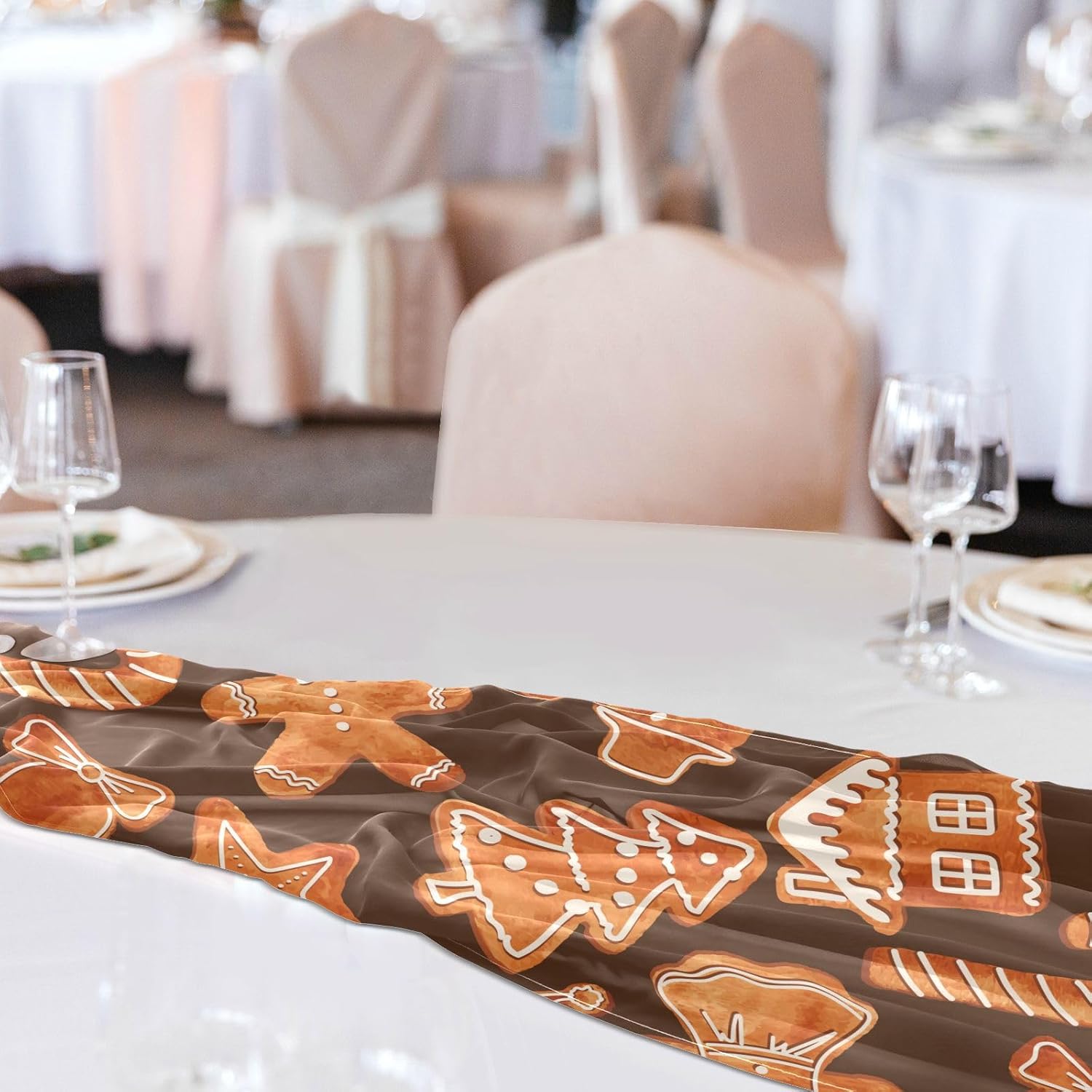Christmas Gingerbread Cookies Table Runner Autumn Table Runner for ...