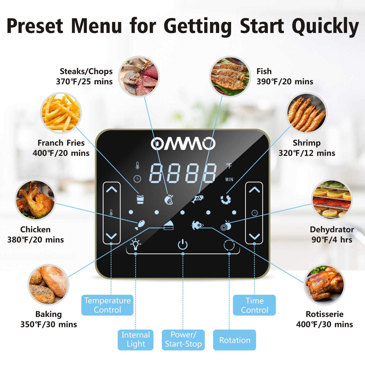 Air Fryer Oven 17-Quart, OMMO...B08NPJ3Q6X | Encarguelo.com