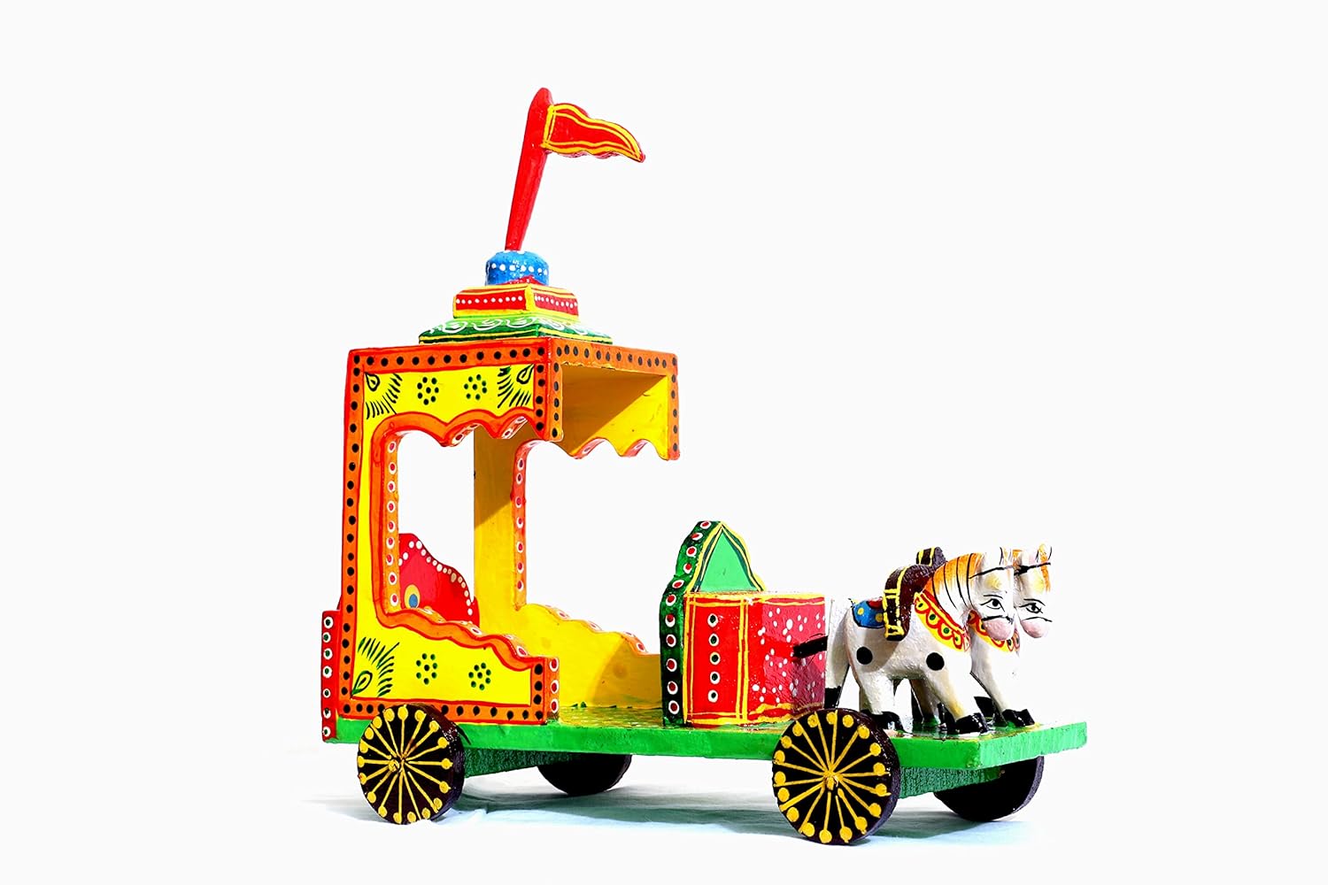 Buy Hast Shilp Handmade Wooden Horse Chariot Online at Low Prices in ...