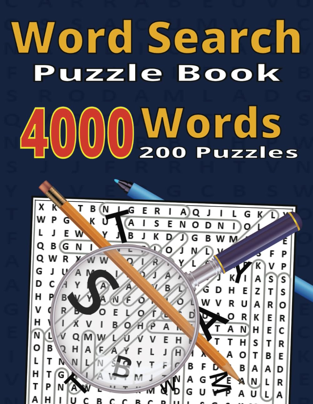 Amazon.com: Word Search Puzzle Book: Large print word search, 4000 words, 200 puzzles, For ...