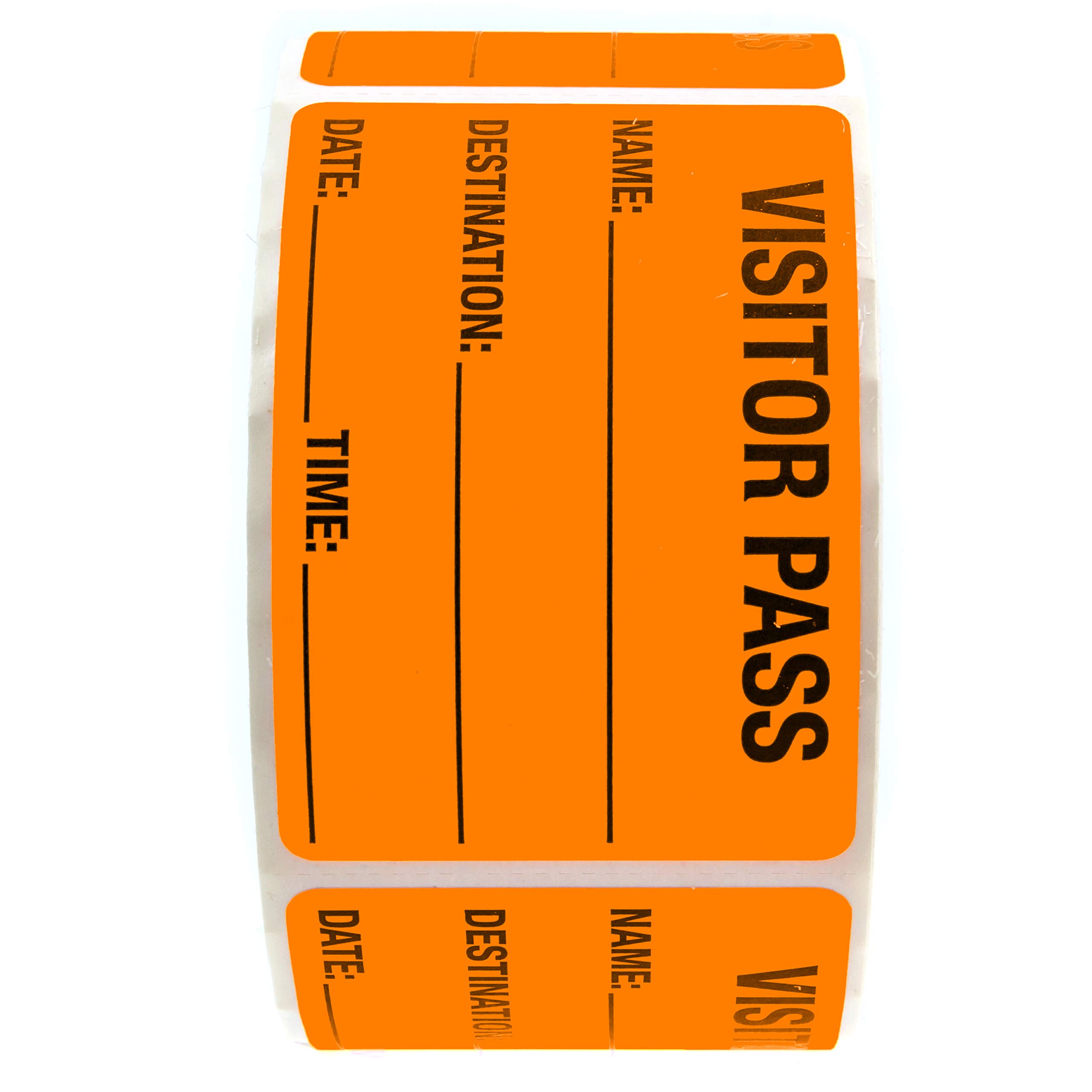 Snapklik.com : Orange Visitor Pass / 500 Fluorescent Orange Visitor ...