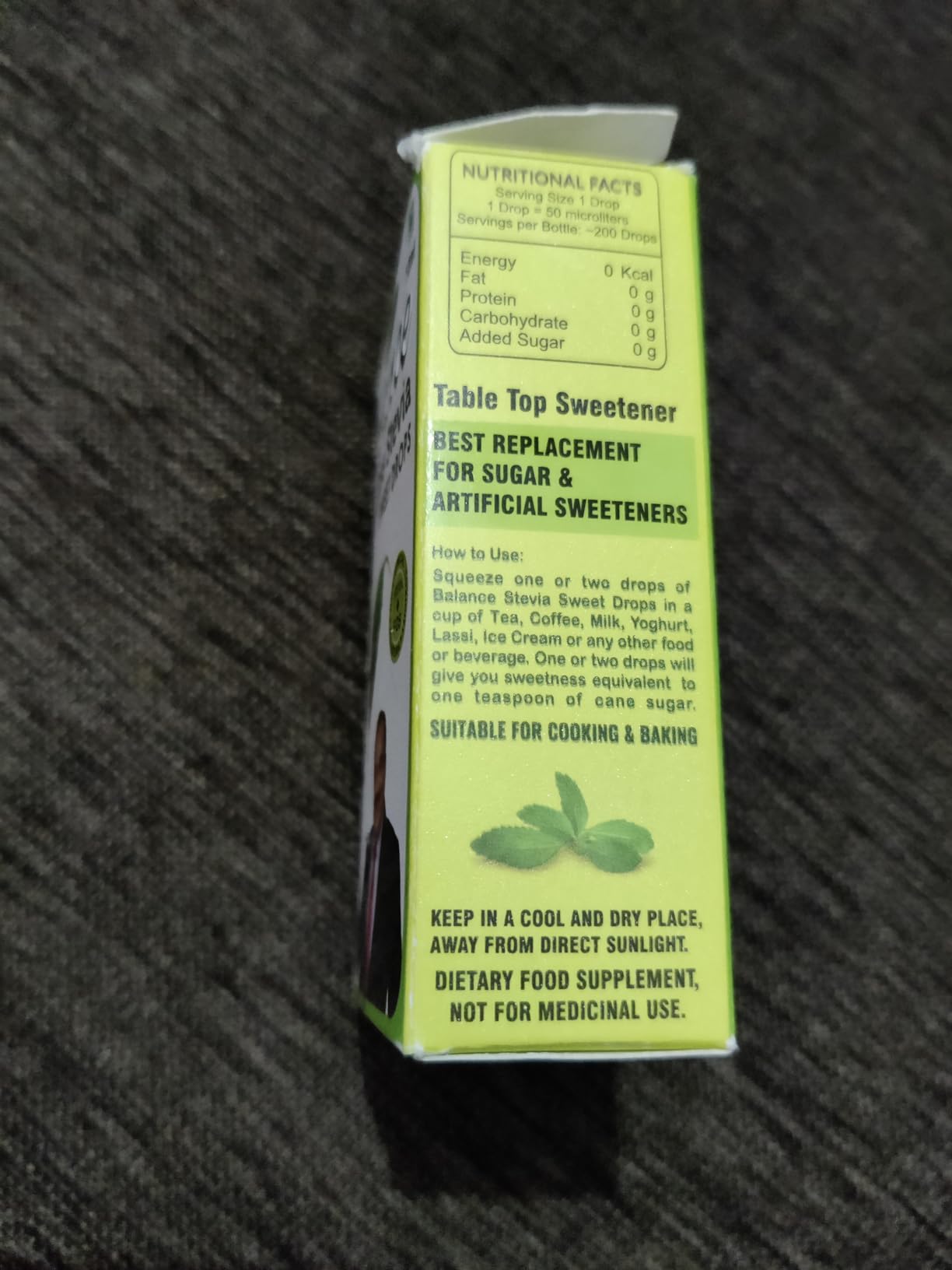 Balance Stevia Sweet Drops | Zero Calorie | Sugar Substitute | Diabetic ...