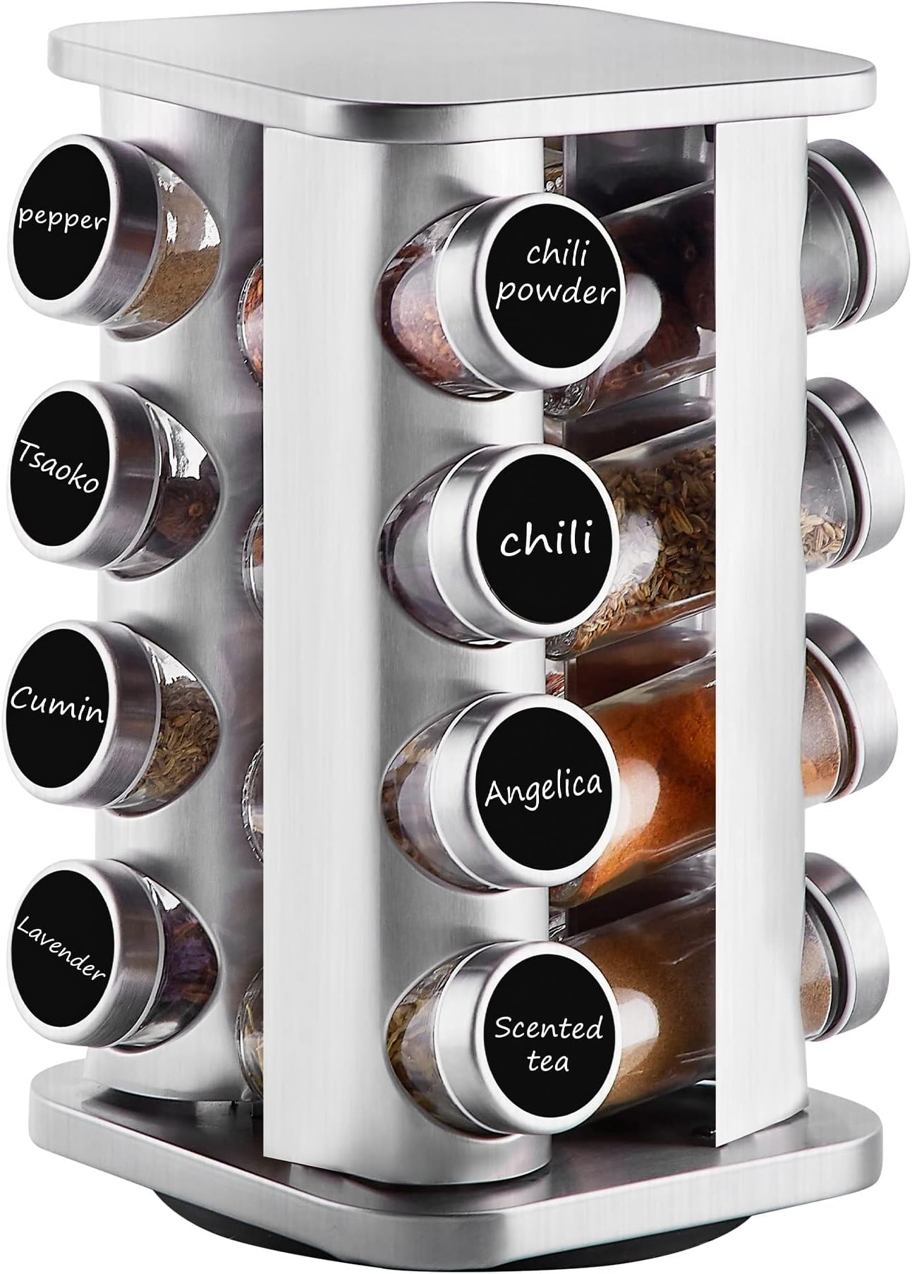 Kitchenart Herb/Spice Dispenser 12 Spice Jar Auto Measure White ...