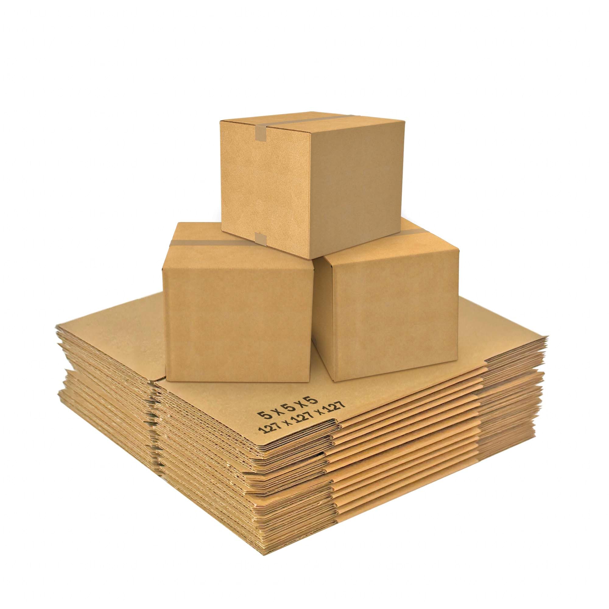 KAPCO 15 Small Cardboard Boxes (5 x 5 x 5”) Strong Single Wall ...