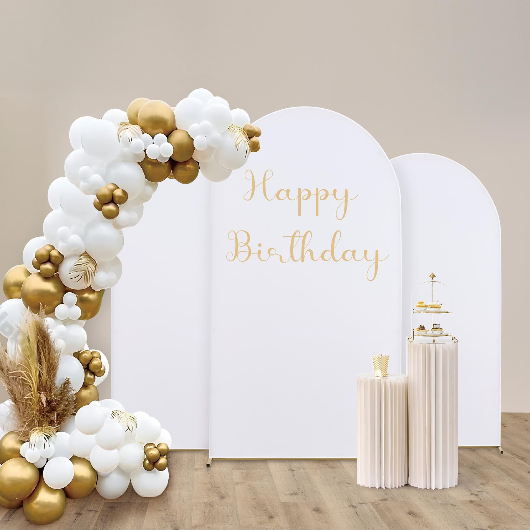 Amazon.com : Party Village Set of 3 Wedding Arch Cover 4FT, 5FT, 6FT ...