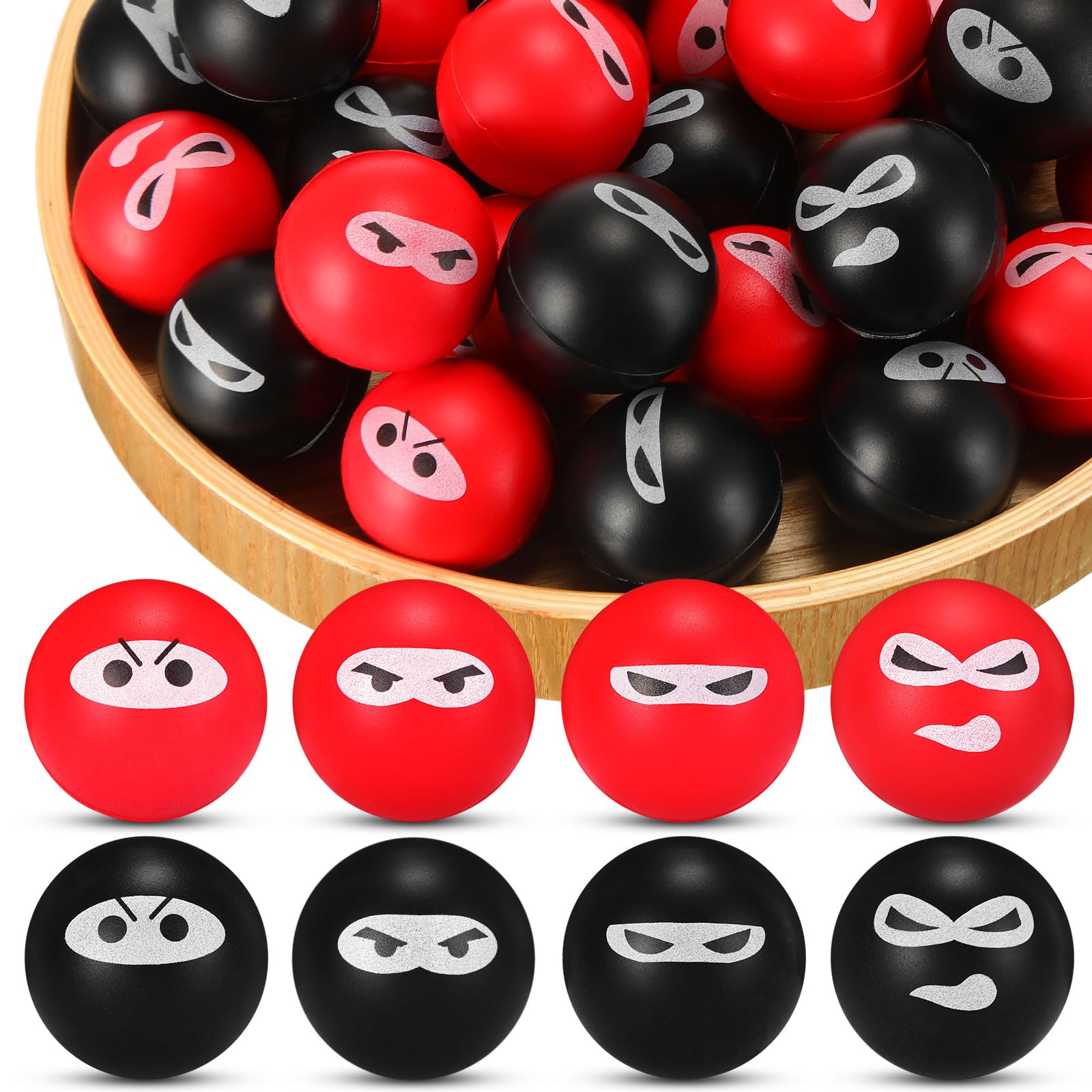 Snapklik.com : Jerify 40 Pack Ninja Party Favor Ninja Balls Stress ...
