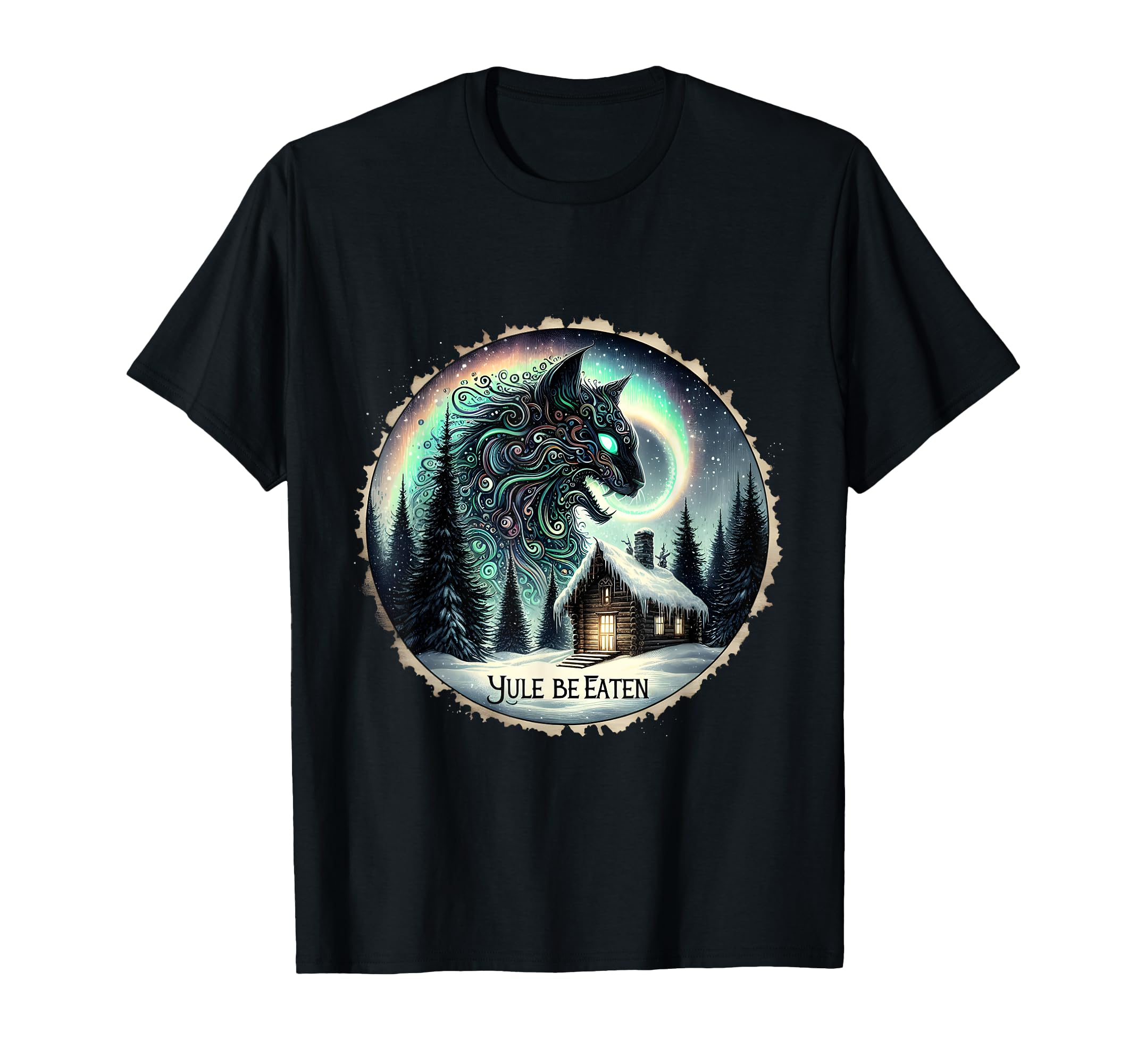 Amazon.com: Yule Christmas Cat Yule Be Eaten Jolakotturinn Icelandic T ...