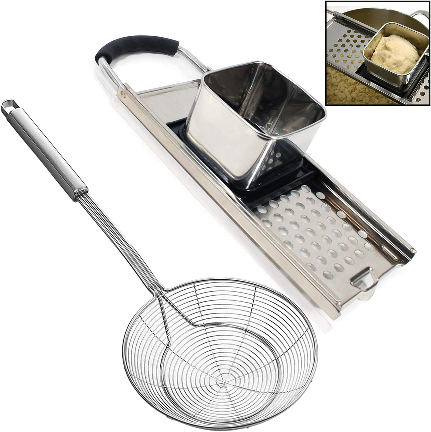 Amazon.com: Stainless Steel Spaetzle Maker Tools - with 1 Silicone ...