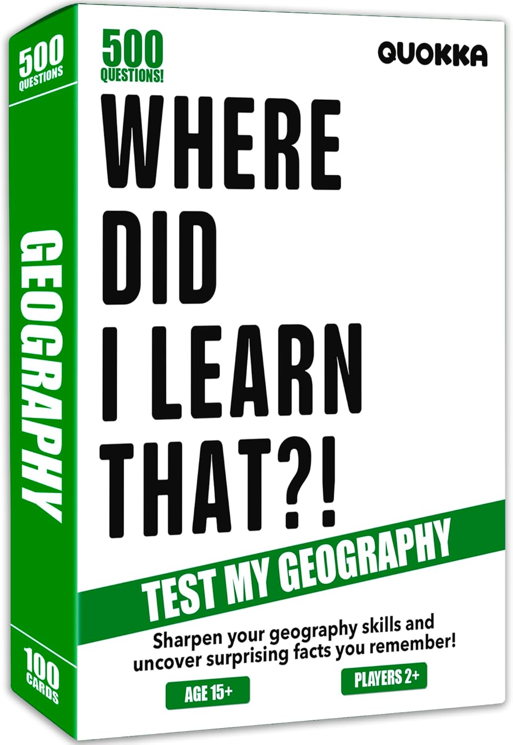 Amazon.com: QUOKKA Trivia Card Game with 500 Questions in Geography ...
