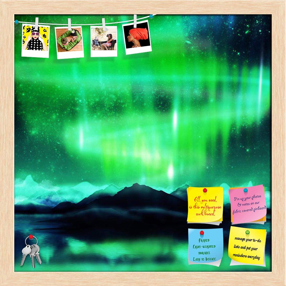 Buy ArtzFolio Northern Lights Aurora Borealis Bulletin Board Notice Pin ...