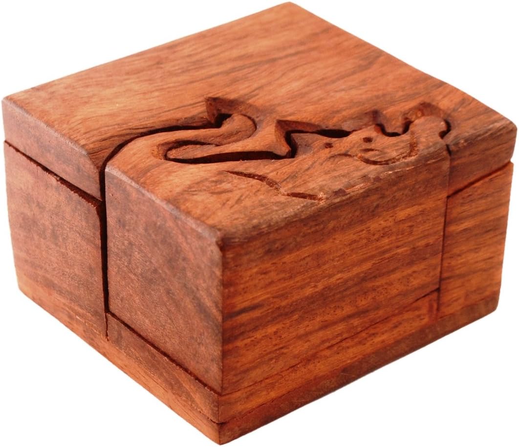 Purpledip Magic Wooden Puzzle Box 'Funky Monkeys': Handmade Mystery ...