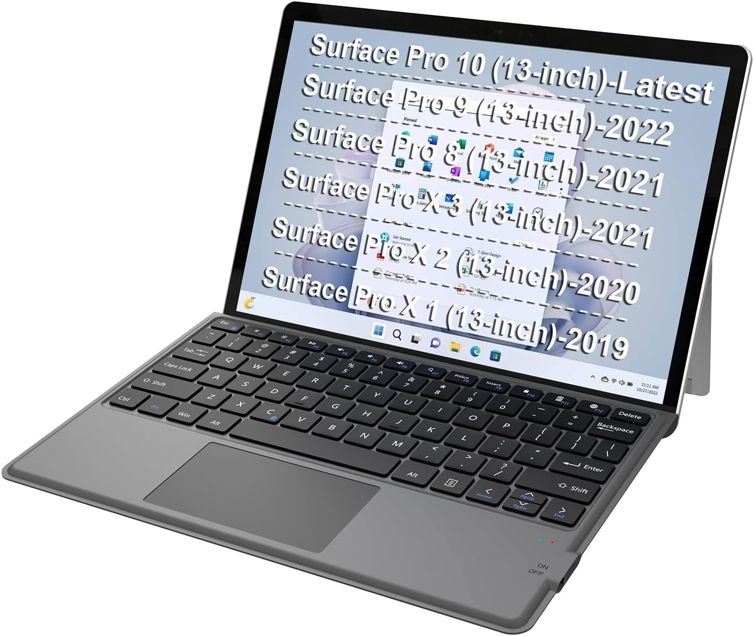 Amazon.com: Microsoft Surface Pro X Keyboard - Black (QJW-00001 / 1905 ...