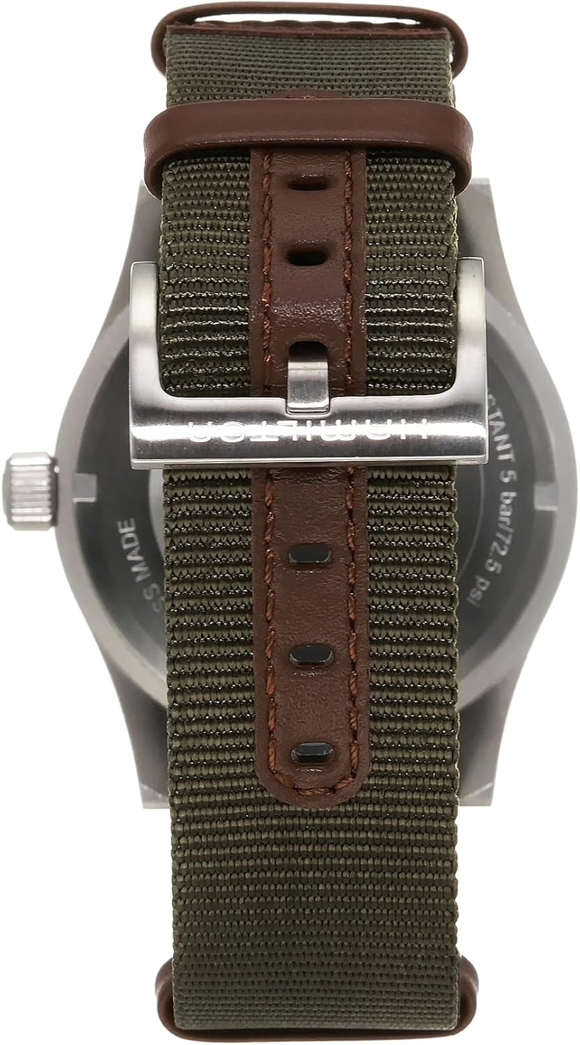 Hamilton Watch Khaki Field Swiss Mechanical Watch 42mm Case, Black Dial ...