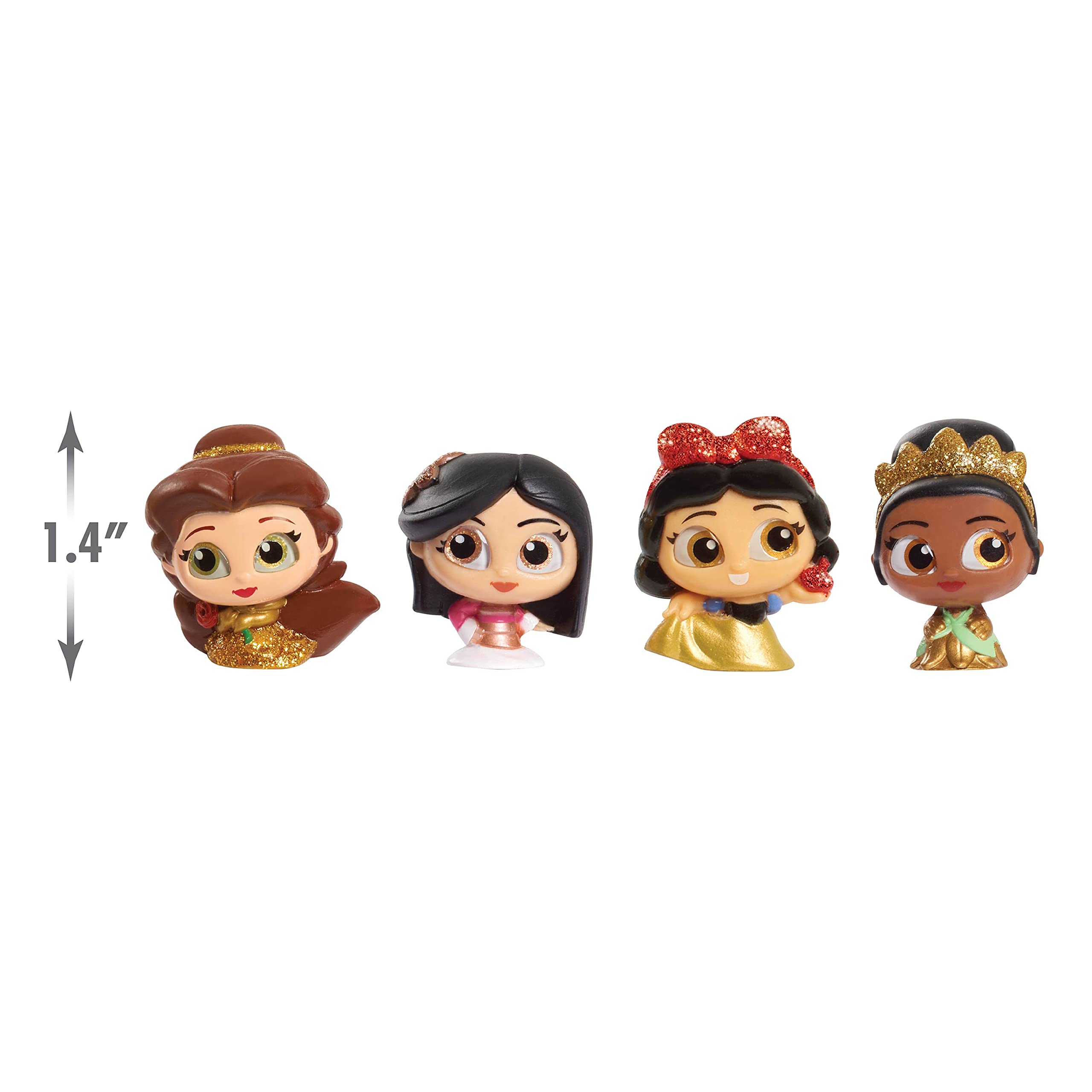 Disney Doorables Glitter and Gold Princess Collection Peek, Includes 8 ...
