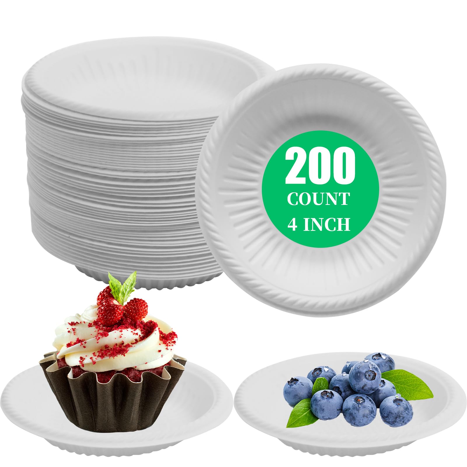 Amazon.com: 4 Inch Mini Disposable Plastic Plates, Round Plates Small ...