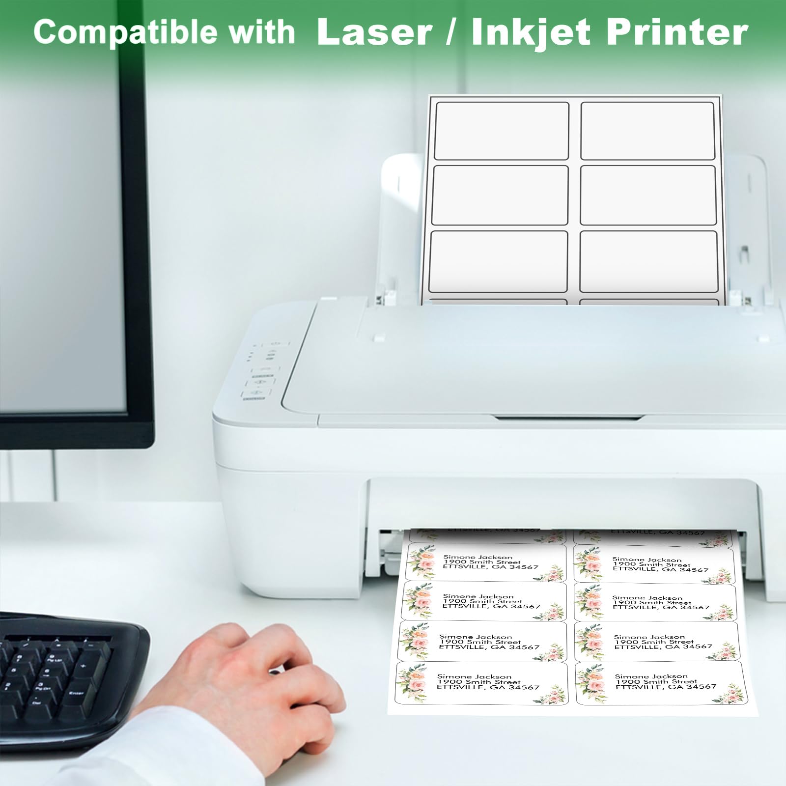 Snapklik.com : 2x4 Label Stickers, 1000 Matte Printable Sticker Labels ...