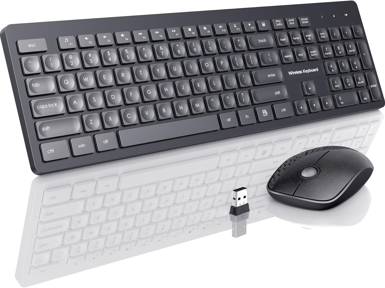 Amazon.com: Keyboard and Mouse Wireless, Ultra Thin Quiet 2.4GHz Retro ...