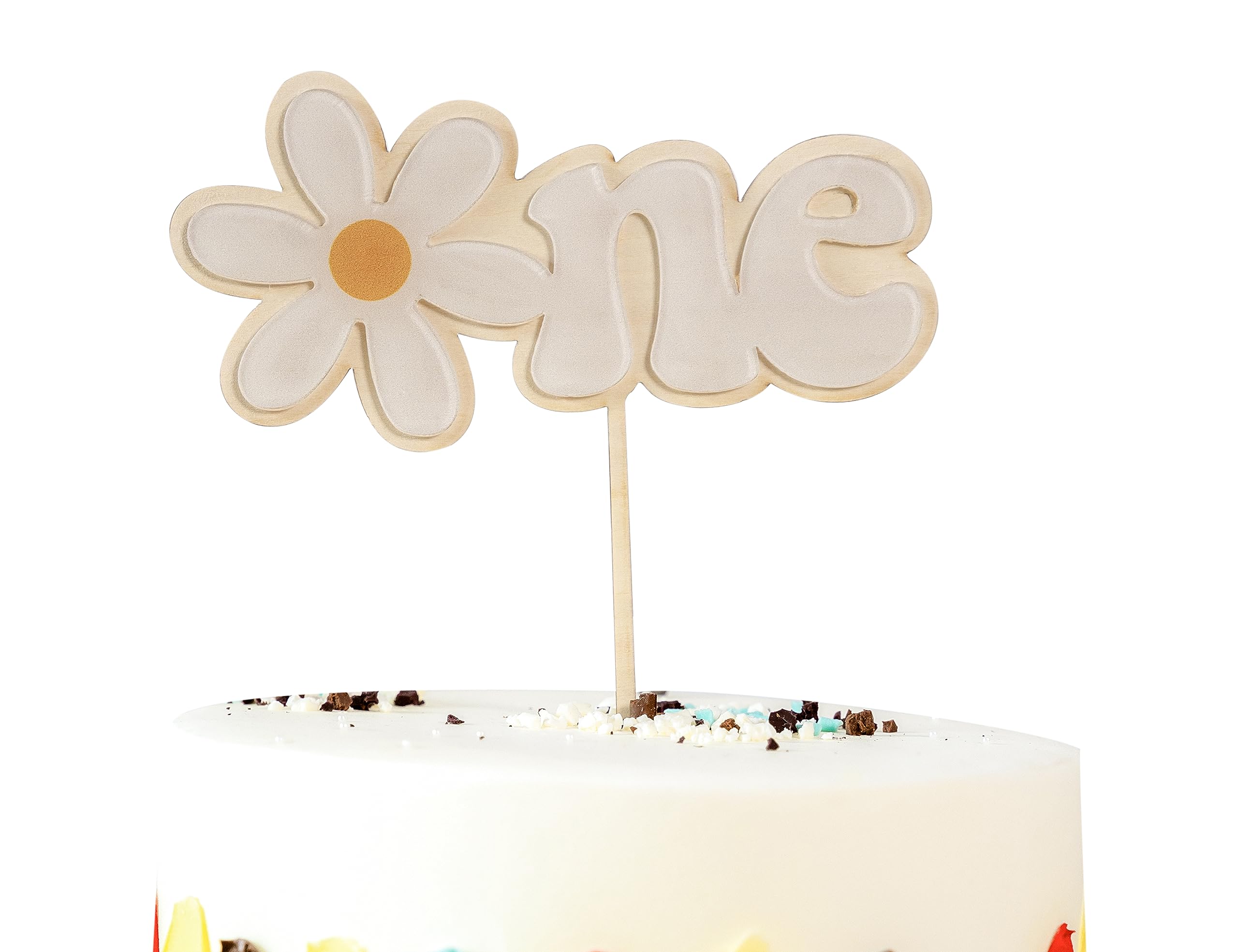 Amazon.com: VANGNING Daisy First Birthday Wooden Cake Topper - First ...