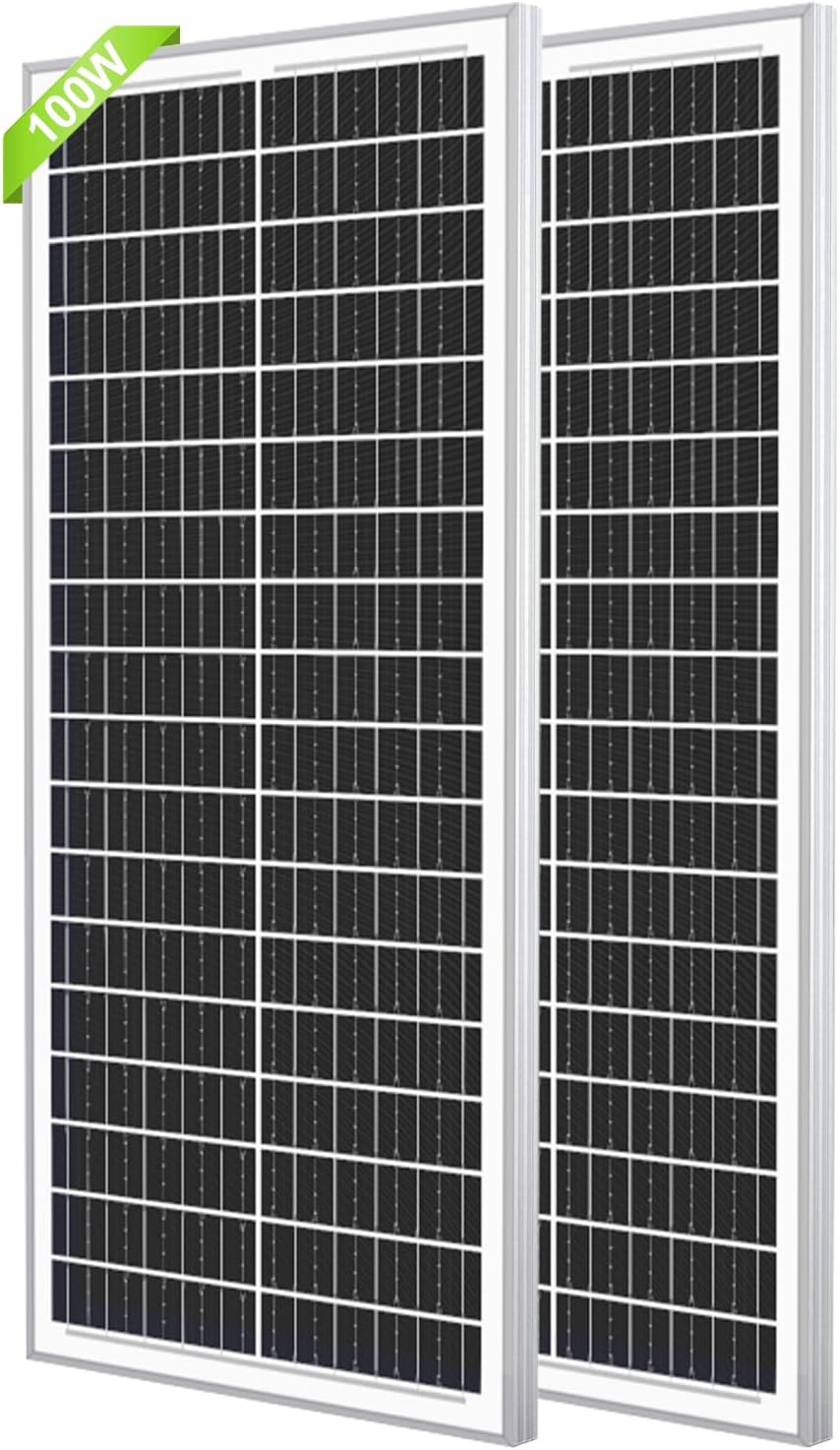 Amazon.com : WERCHTAY 12V 200 Watt Solar Panels 2 Pack, 10 BB 100W ...