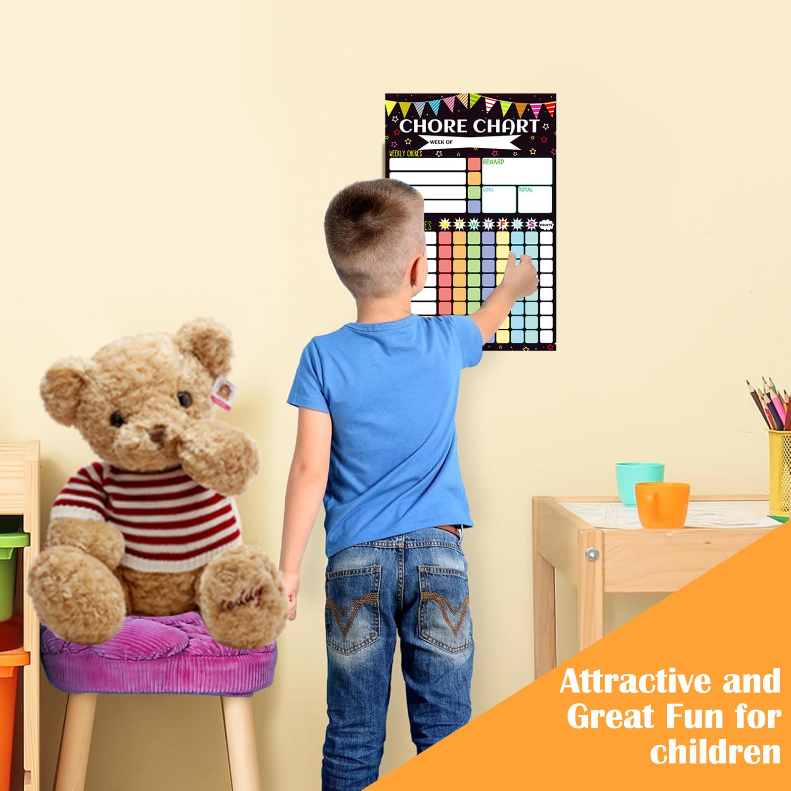 Multi-Purpose Magnetic Reward Star Chart Magnetic Reward Chart for Kids ...