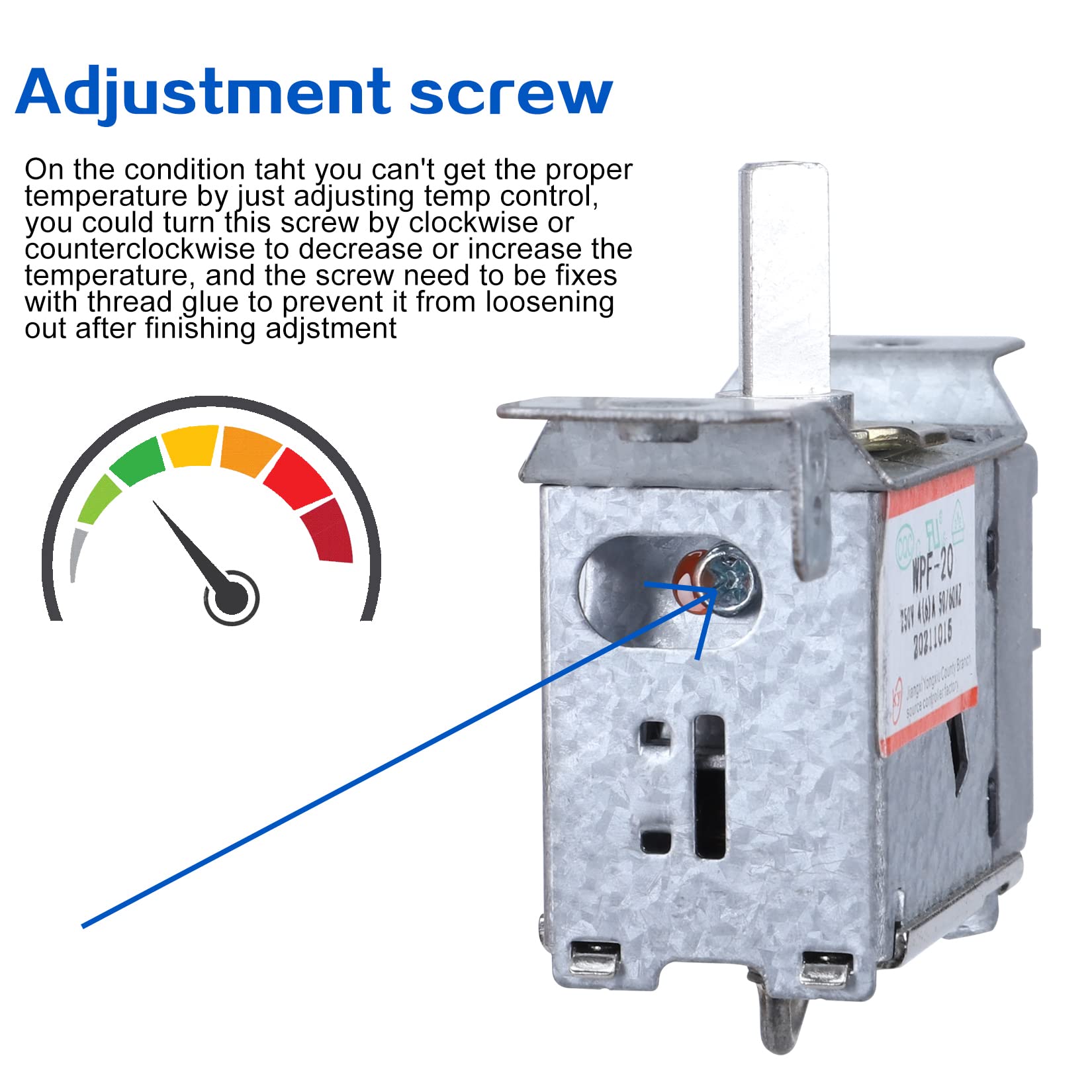 Snapklik.com : Mini Fridge Thermostat, Universal WPF-20 Freezer ...