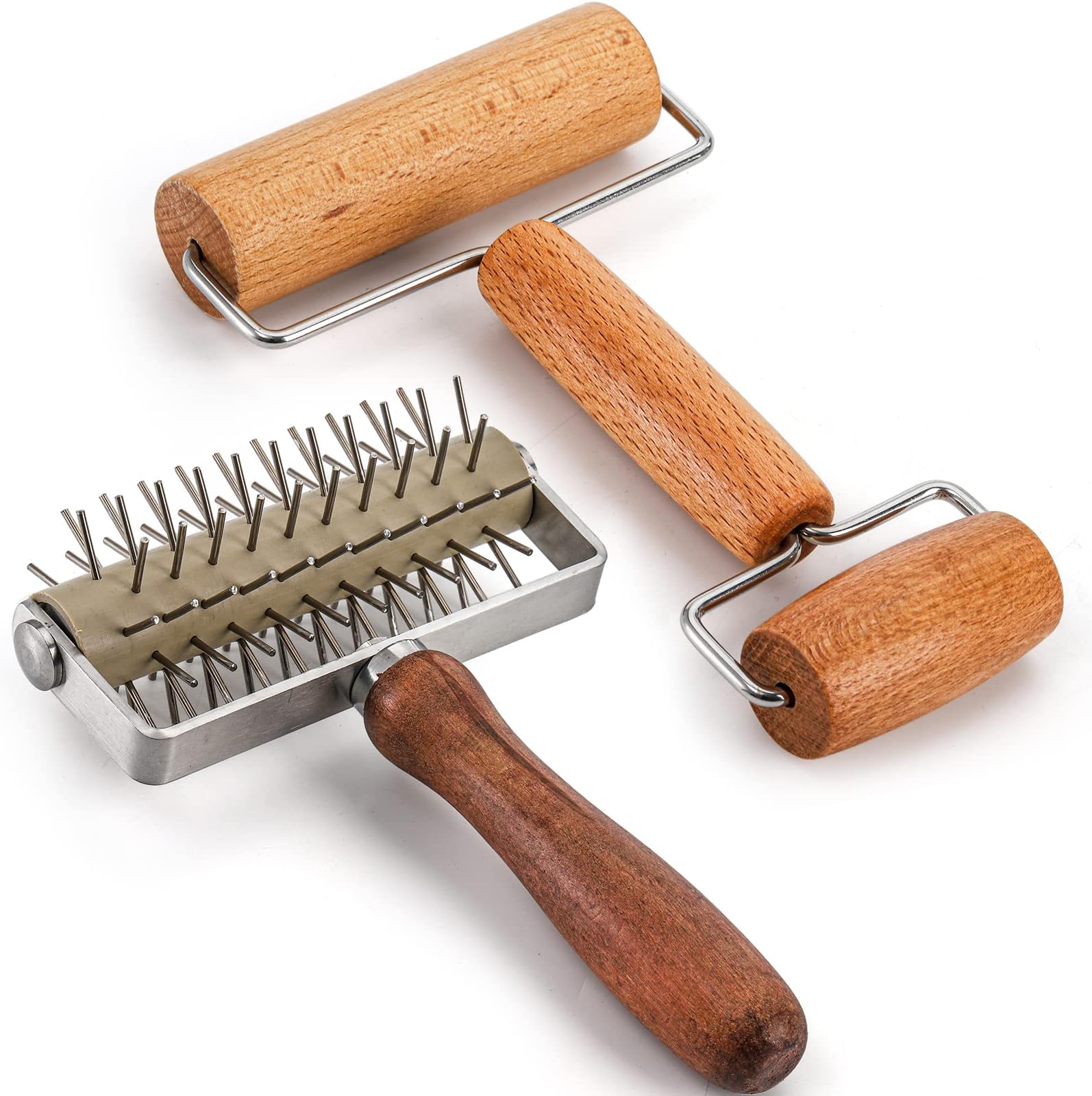 Amazon.com: EVEDMOT Pizza Dough Docker Roller Stainless Steel, Pizza ...