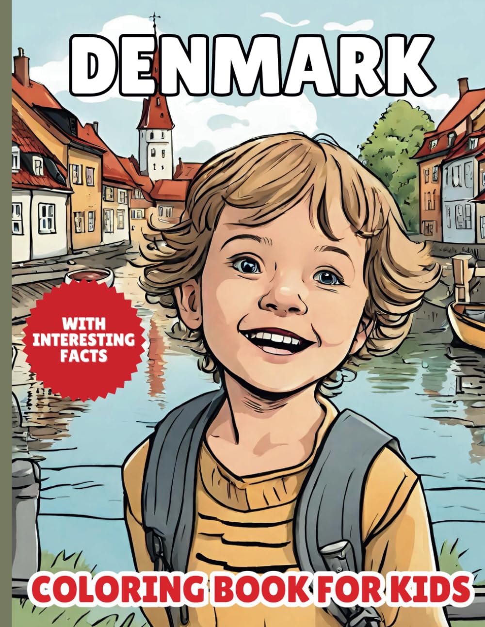 Denmark Coloring Book For Kids: With Interesting Facts: Publishing ...