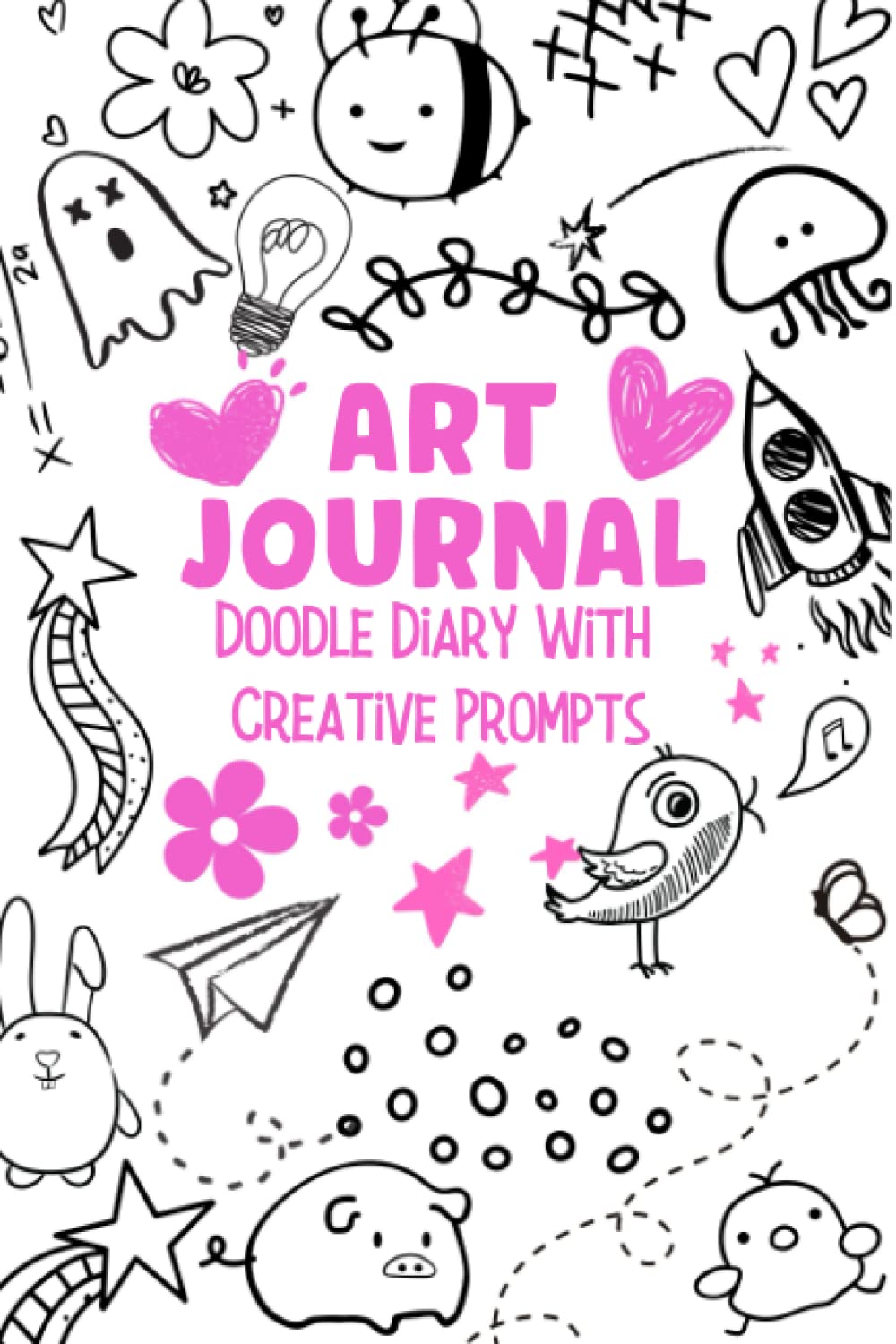 Amazon.com: Art Journal, Doodle Diary With Creative Prompts For Girls ...
