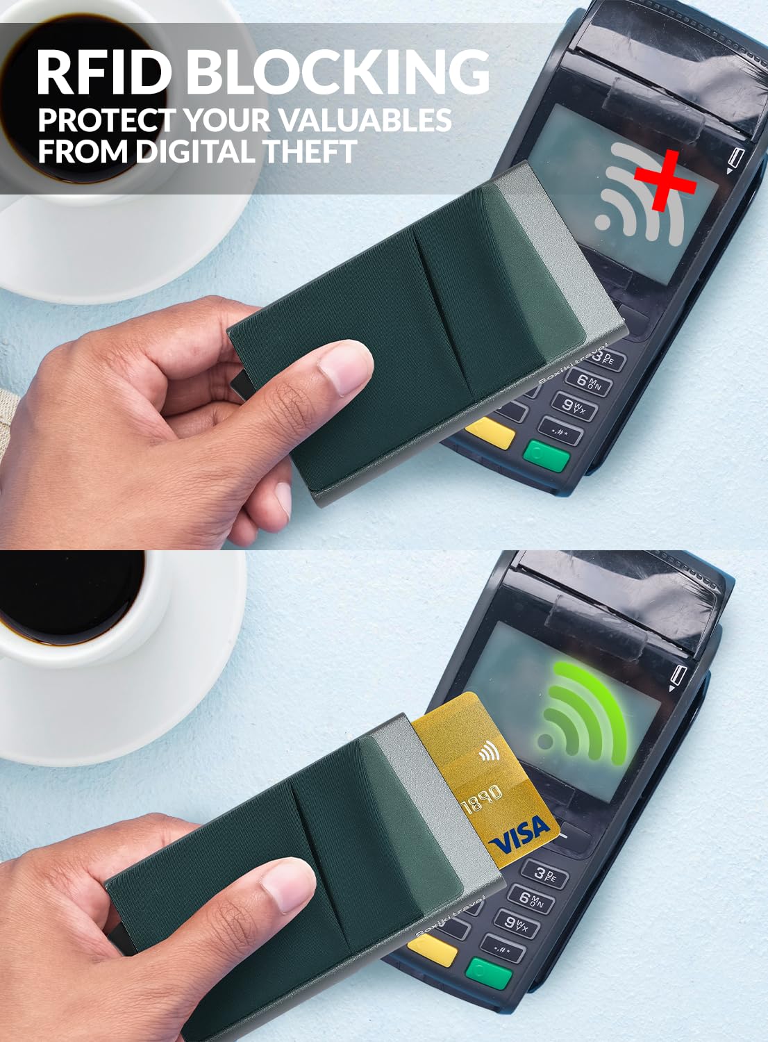Snapklik.com : Boxiki Travel RFID Blocking Men Wallet - Aluminium ...