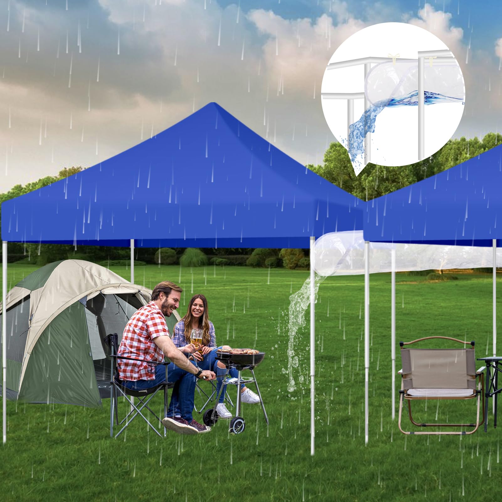 Snapklik.com : Rainmae 2 Pack Rain Gutters For Pop Up Canopy, Heavy ...