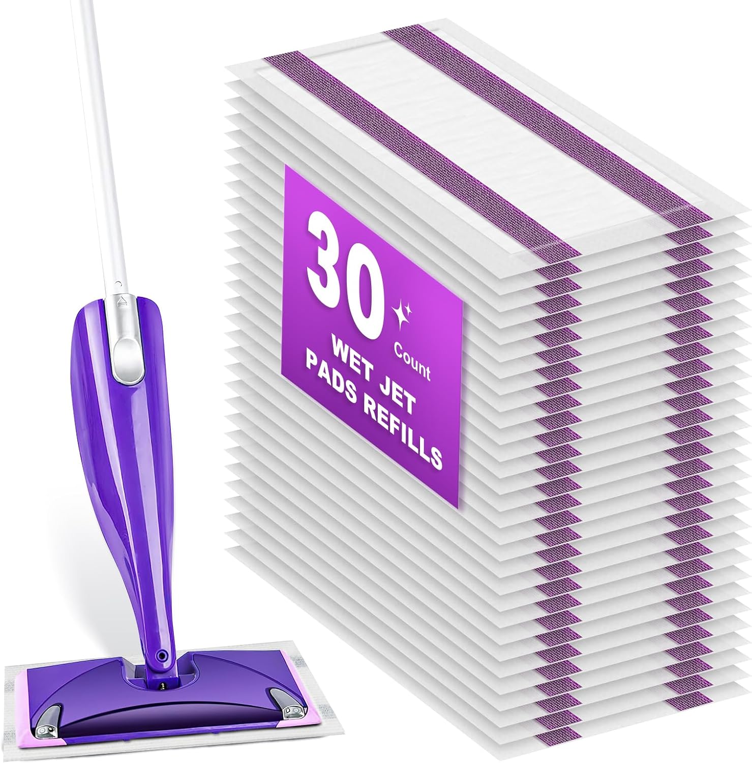 Amazon.com: Pure Realm Disposable Wet Pads Refill for Swiffer WetJet ...