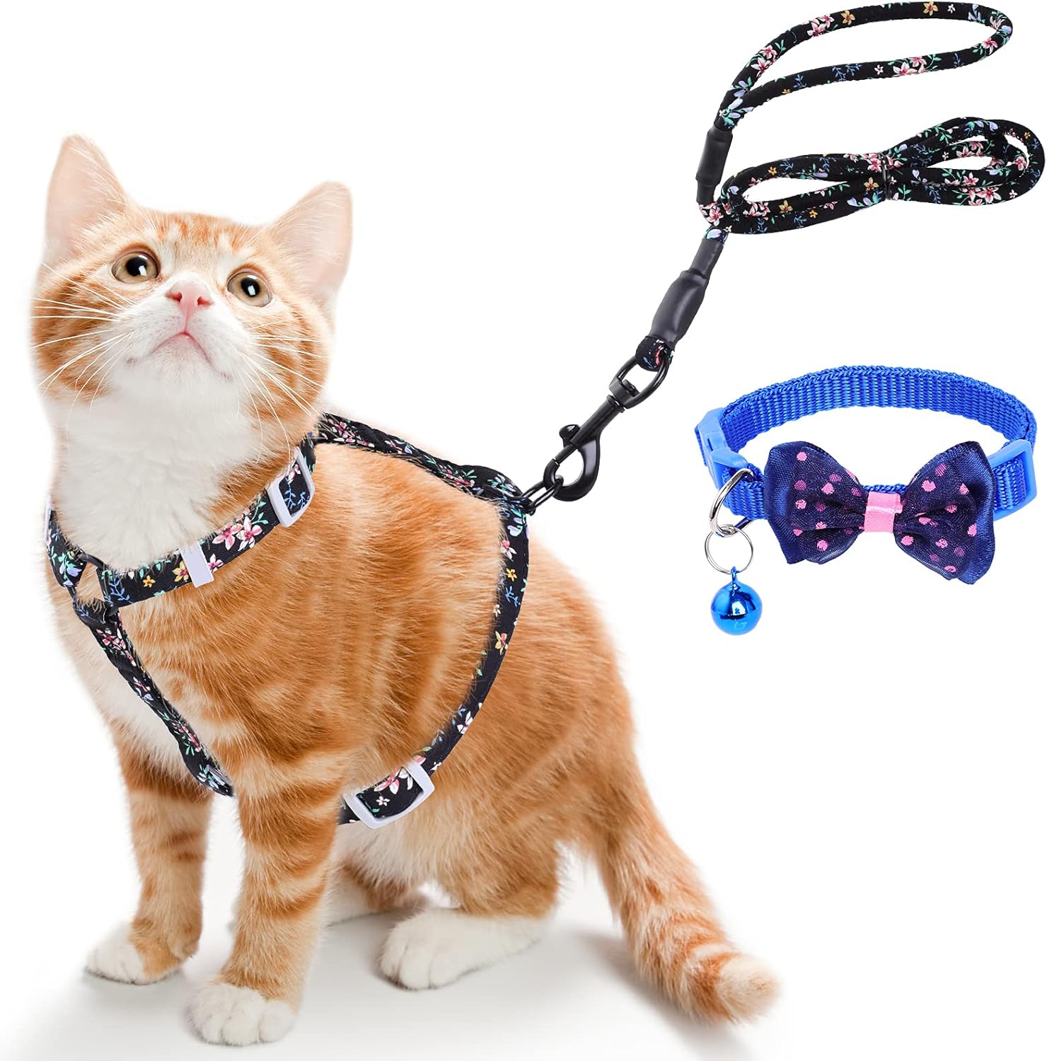 Simpeak Escape Proof Cat Harness and Lead Set, Adjustable Soft Cat ...