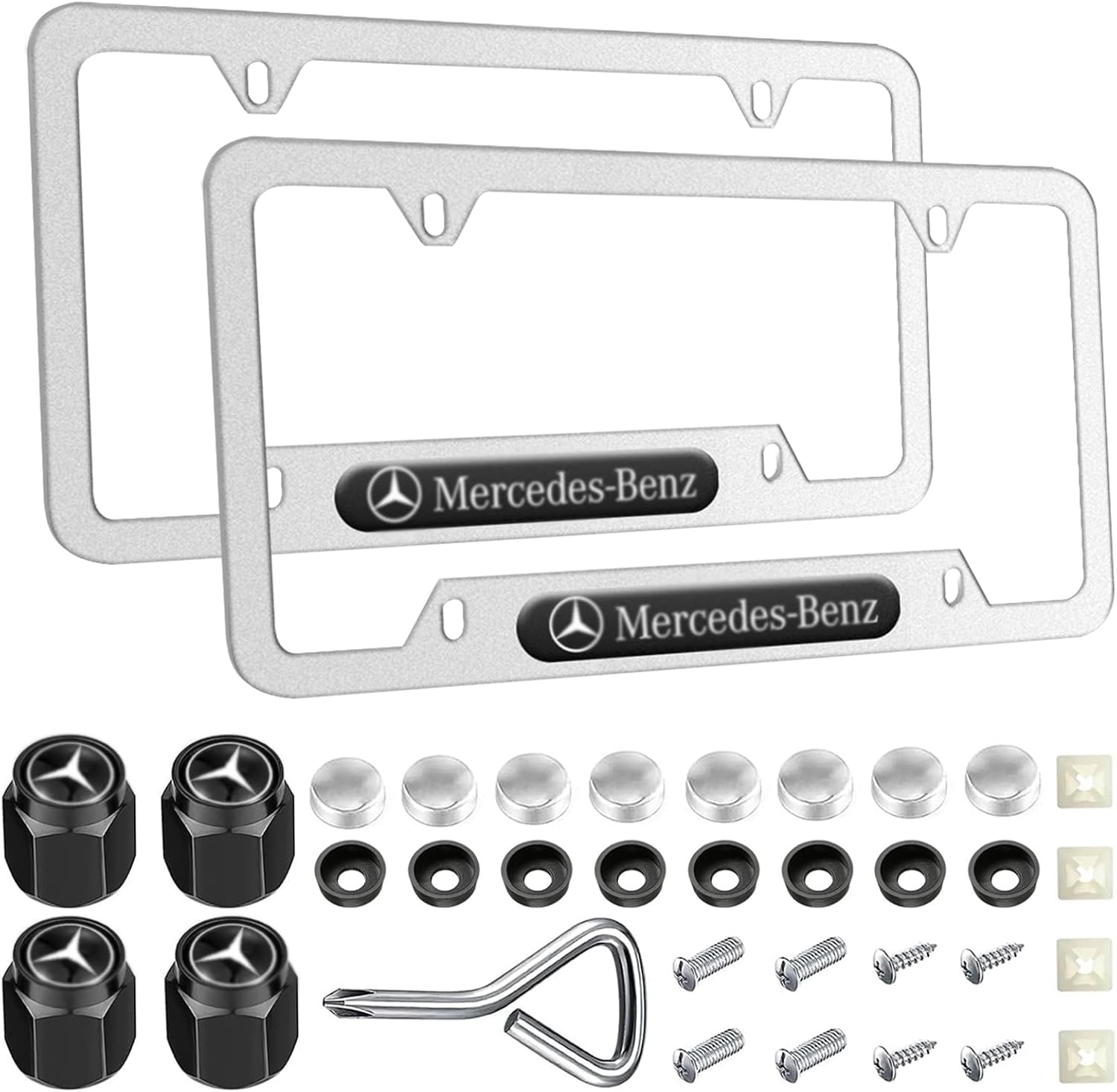 Amazon.com: 2 Pack License Plate Frames Compatible for Mercedes Benz ...