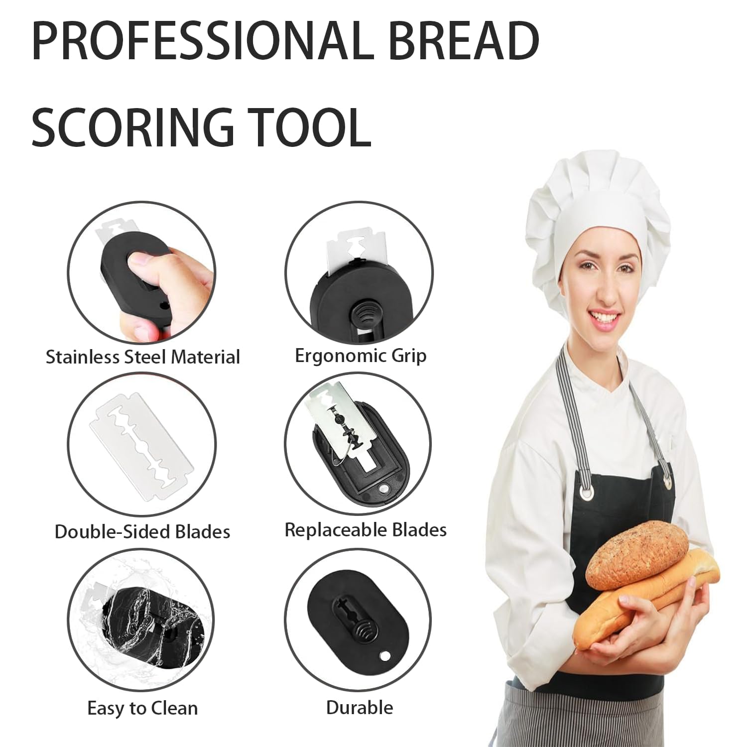 Snapklik.com : Extractable & Magnetic Bread Lame Dough Scoring Tool ...